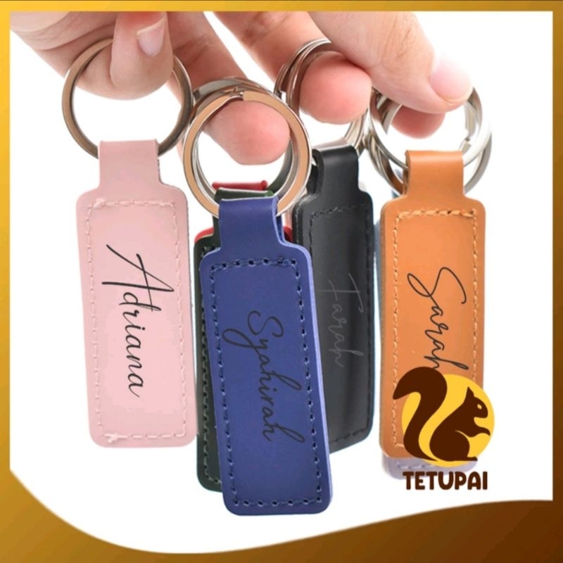 LASER ENGRAVED Keychain Custom Name / Keychain Nama / Keychain Ukir ...