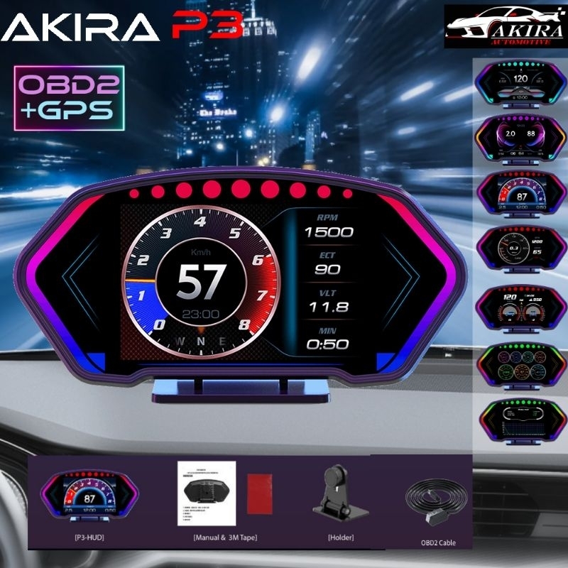Akira P3 Obd2 Guage alza 2009 and up myvi lagi best | Shopee Malaysia