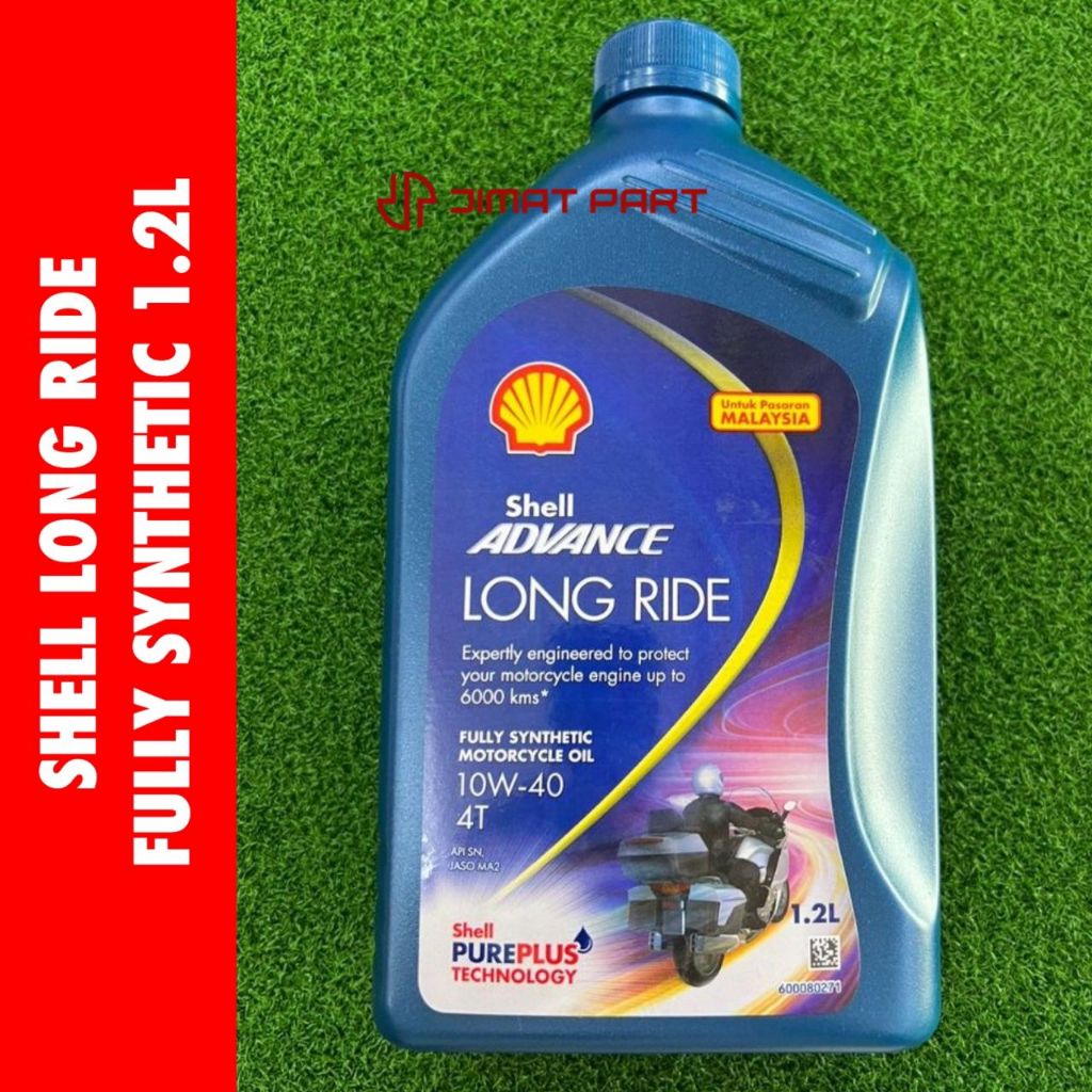 SHELL ADVANCE LONG RIDE 1.2L 10W40 FULLY SYNTHETIC ENGINE OIL MINYAK ...