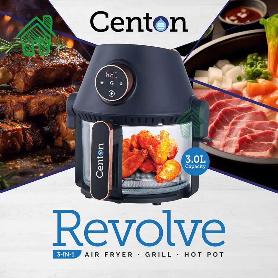 CENTON Revolve 3-in-1 Digital Air Fryer · Grill · Hot Pot* (3.0 Litres ...