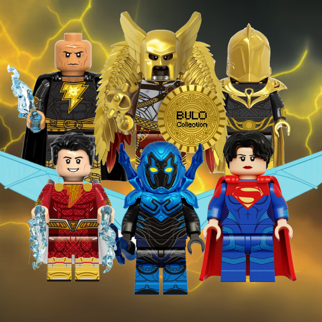 DC Supergirl Blue Beetle Shazam Black Adam Custom Minifigures Superman ...