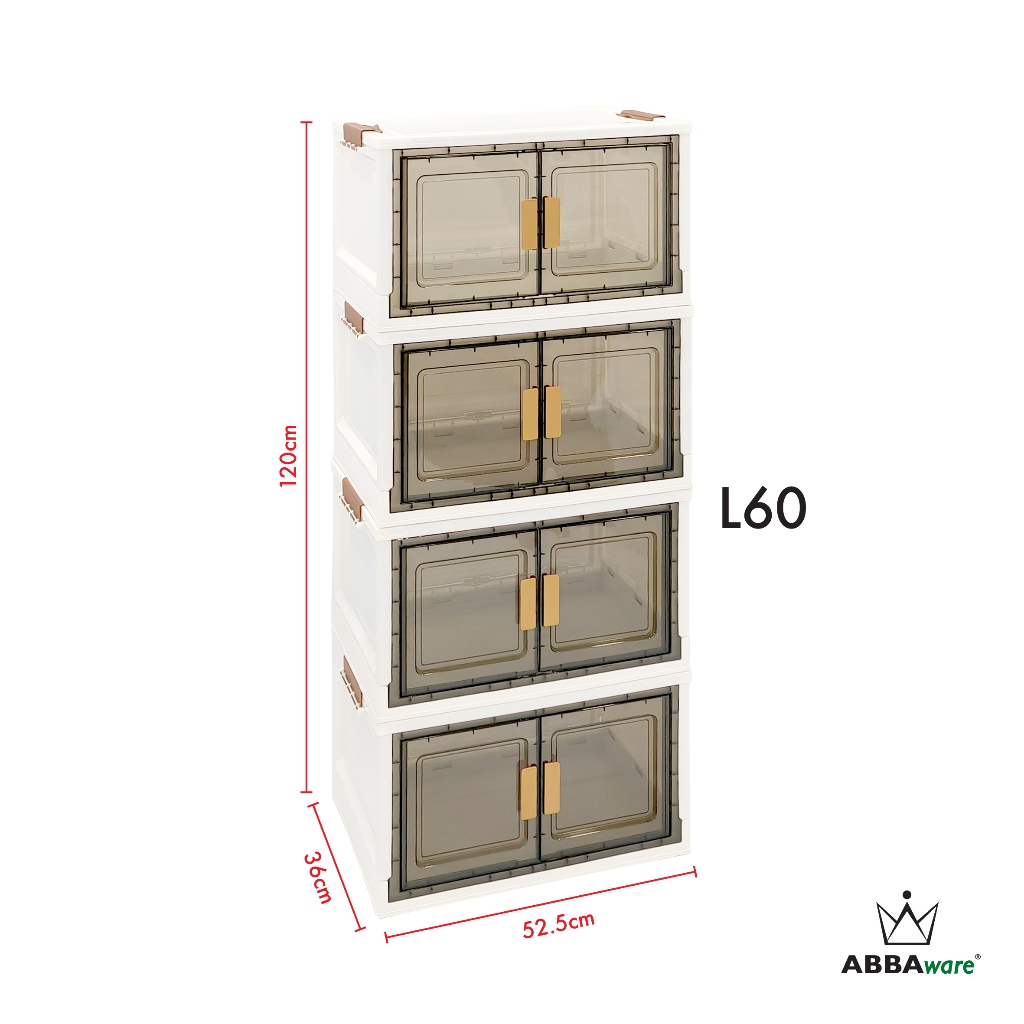 ABBAware 1/2/3/4/5 Layers Twin Doors Storage Cabinet / Stackable ...