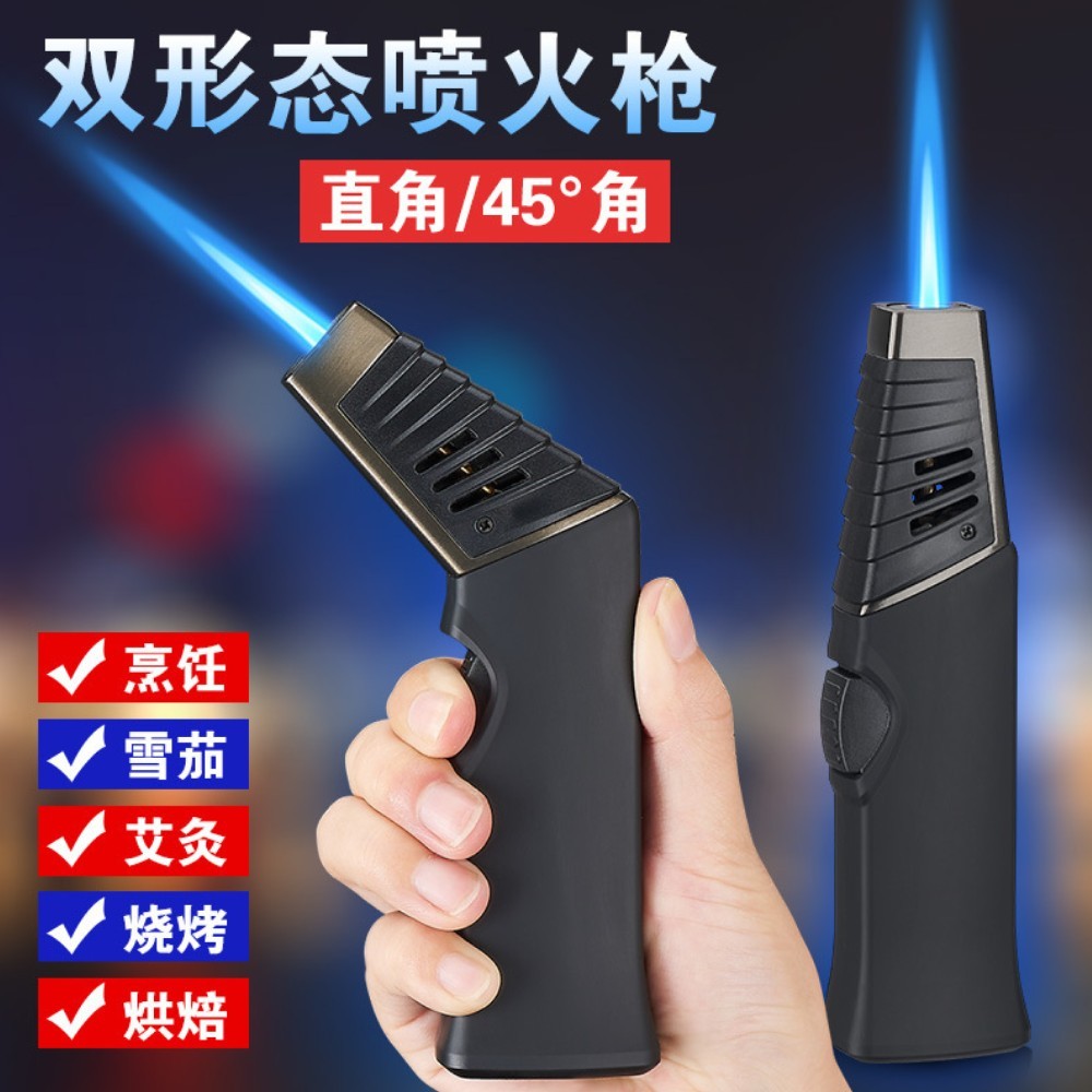 Turning Head Butane Jet Torch Lighter Jet Flame Outdoor BBQ Kitchen Use ...