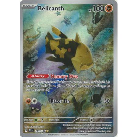 POKEMON TCG Relicanth - 173/162 - Illustration Rare Scarlet & Violet ...