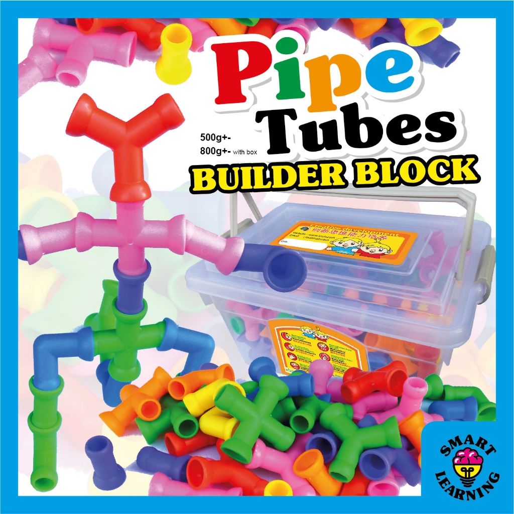 🔥READY STOCK🔥 PLASTIC PIPE TUBE BUILDER BLOCK CONNECTION INTERLOCKING ...