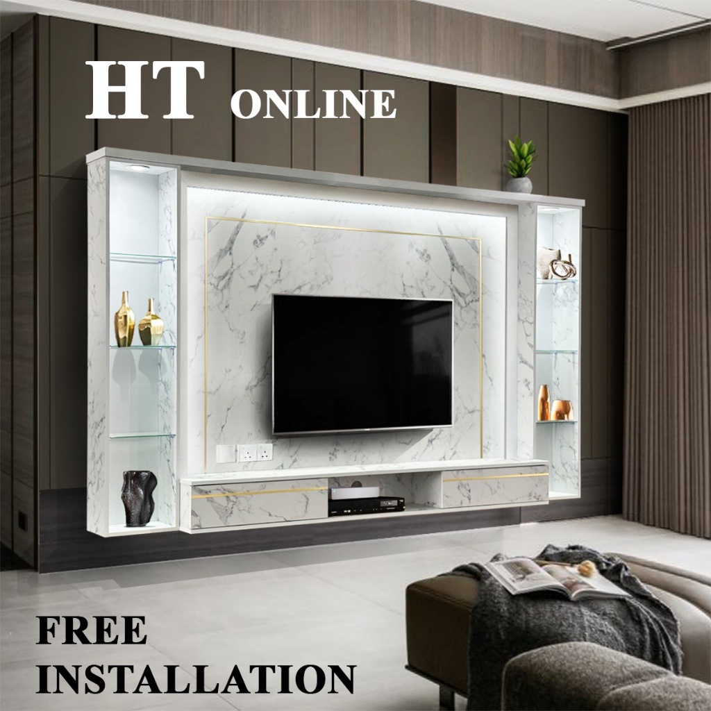 HT ONLINE 8ft TV Cabinet / Wall Mounted Tv Cabinet / Hall Cabinet ...