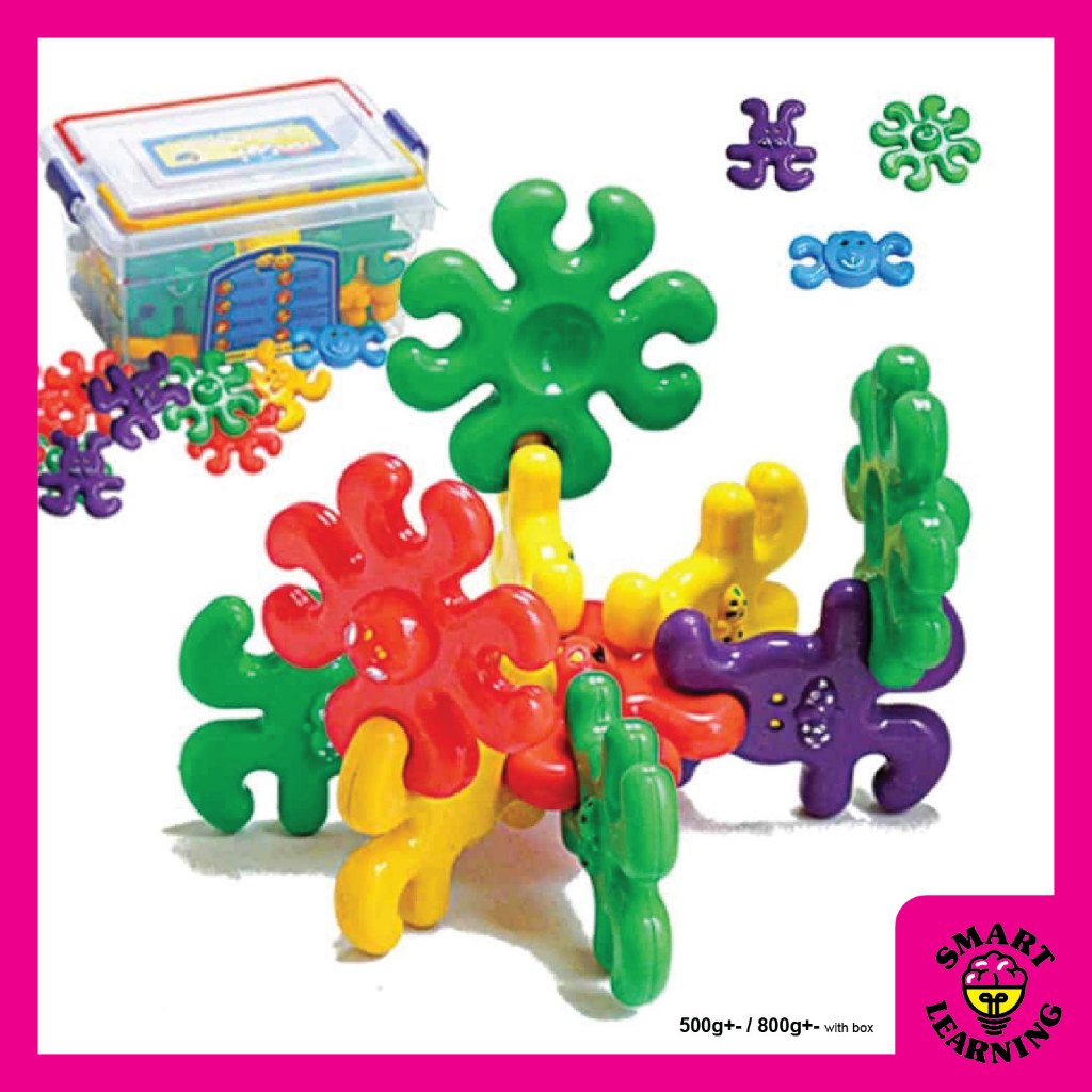 🔥READY STOCK🔥 KIDS BUILDING BLOCK PLASTIC FUNNY SHAPES SET CONNECTION ...