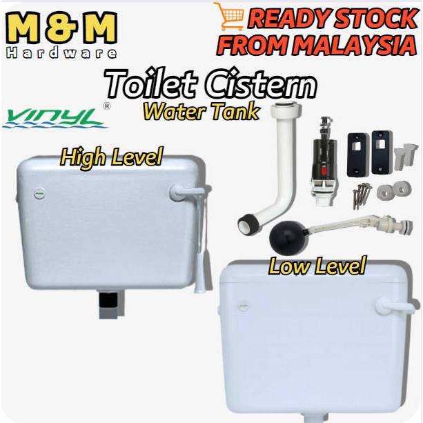 Vinyl Eco Toilet Water Tank Plastic Cistern Low Level High Level Tank Flush Inlet Valve Cistern ...
