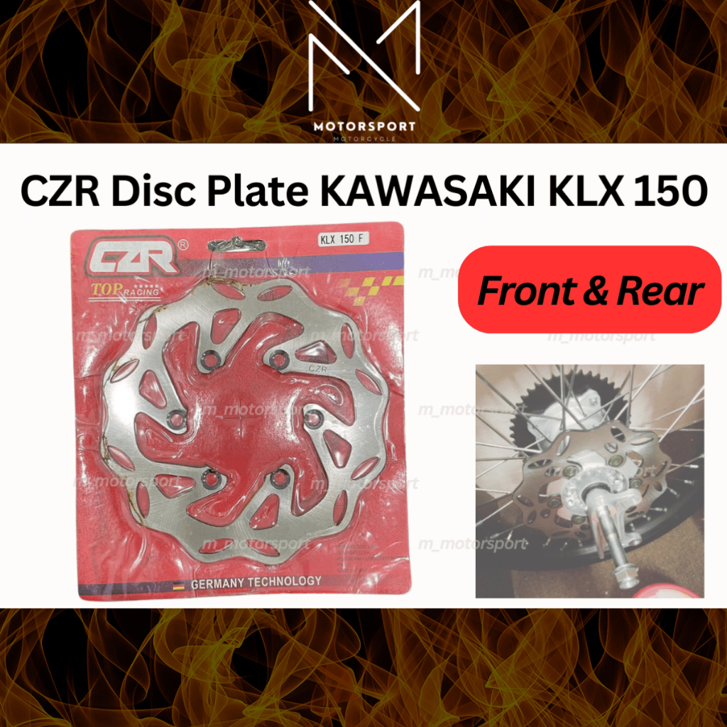 CZR Disc Plate Kawasaki KLX 150 Depan 240mm Belakang 190mm Disc Disk ...