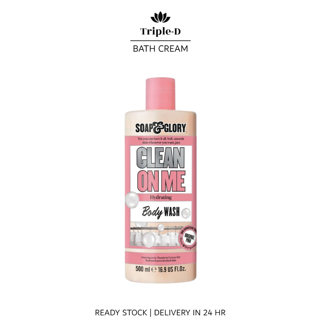 Soap & Glory CLEAN ON ME hydrating Body Wash Bath Cream 500ml | Shopee ...
