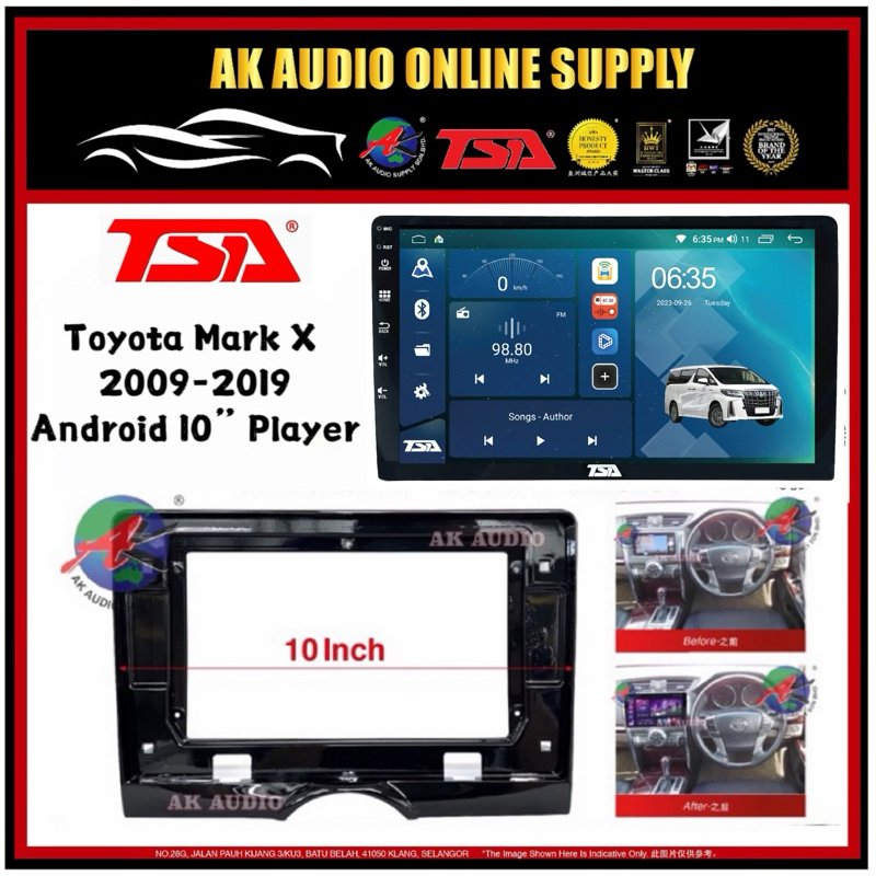 818 2+32GB TSA Toyota Mark X 2009 - 2019 Android 10'' inch DSP/QLED ...