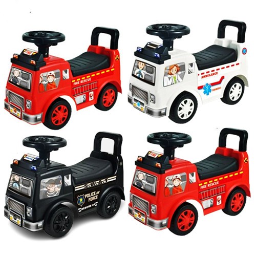 Guardian Star Police,Ambulance,Fire Truck Ride On and Push Along Buggy ...