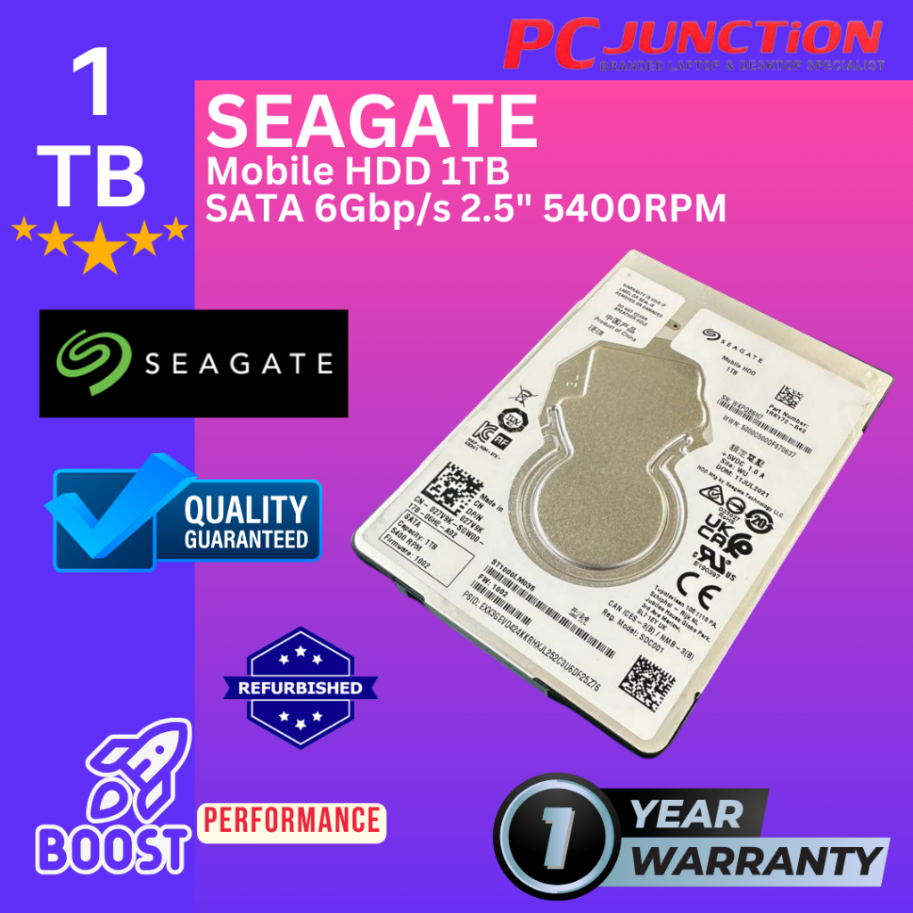 Seagate (ST1000LM035) Mobile HDD 1TB SATA 6Gbp/s 2.5" 5400RPM Laptop ...