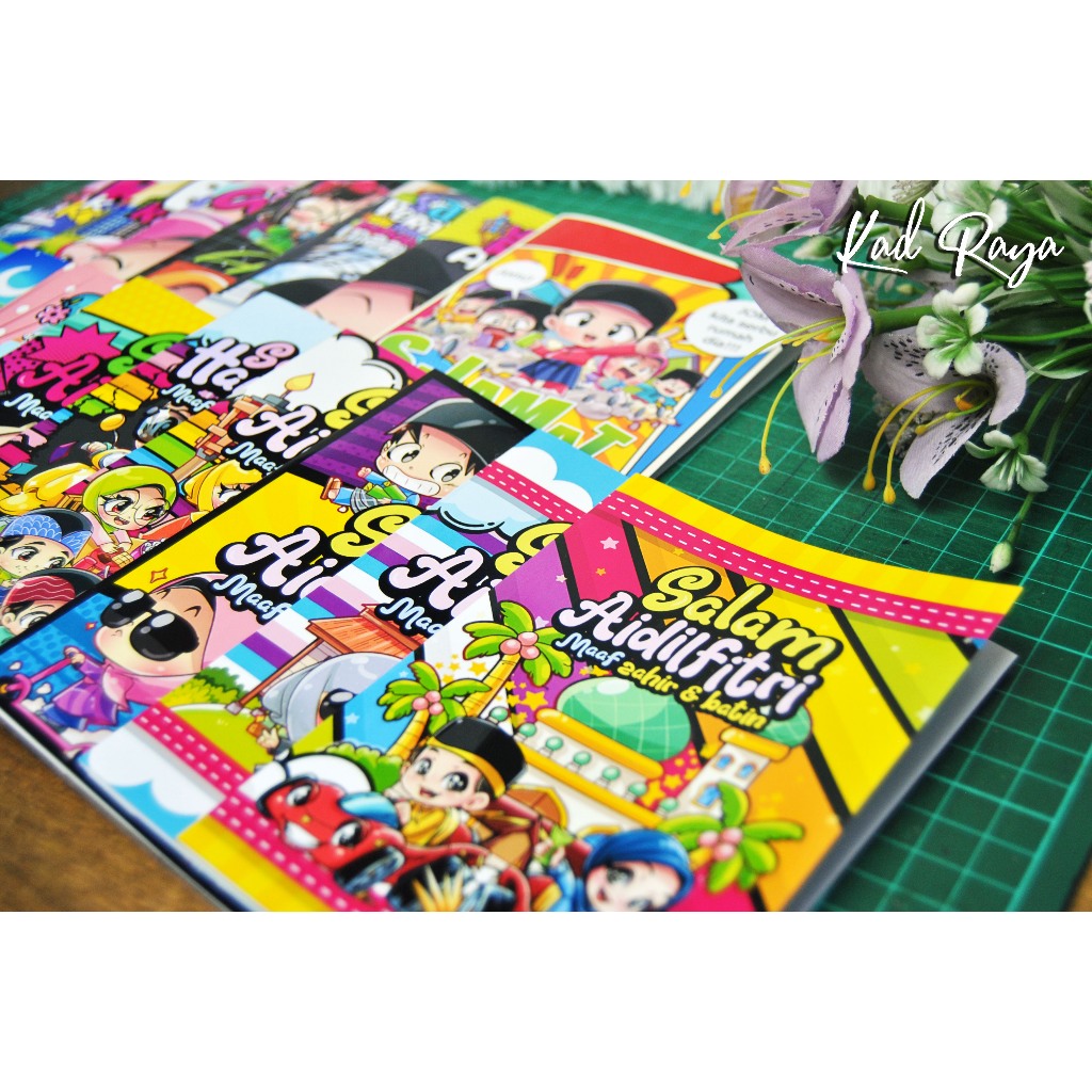 [Readystock] Kad Raya saiz A6 (Termasuk sampul) | Shopee Malaysia