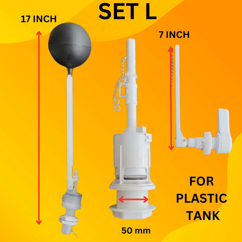 0034 50MM Full Set Toilet Water Tank Valve Toilet Water Tank Flush ...