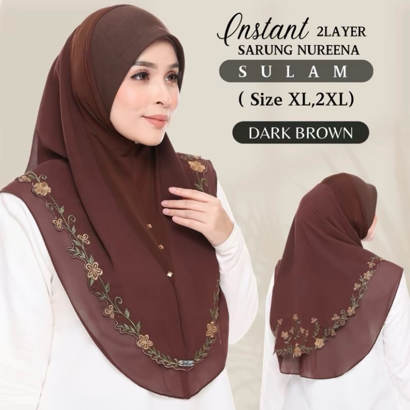 𝗣𝗢𝗦𝗧 𝗧𝗢𝗗𝗔𝗬 Size L XL 2XL Tudung Sarung Nuhaa 3 Layer Tudung Sarung ...