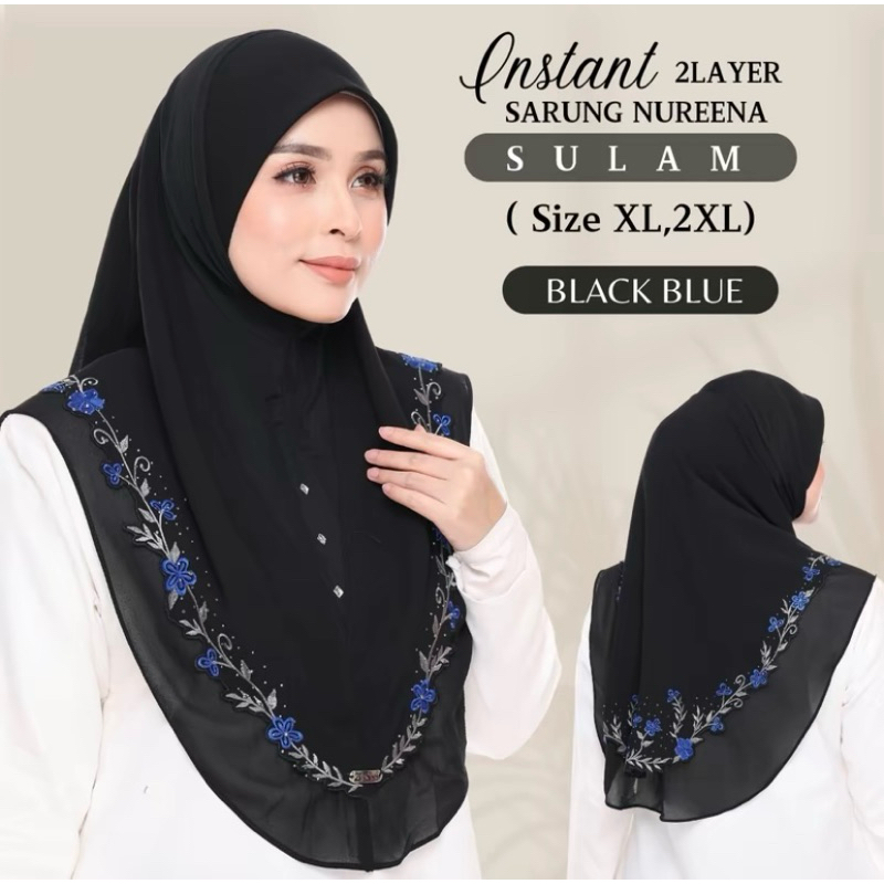 𝗣𝗢𝗦𝗧 𝗧𝗢𝗗𝗔𝗬 Size L XL 2XL Tudung Sarung Nuhaa 3 Layer Tudung Sarung Sofea Rose Tudung Raya ...