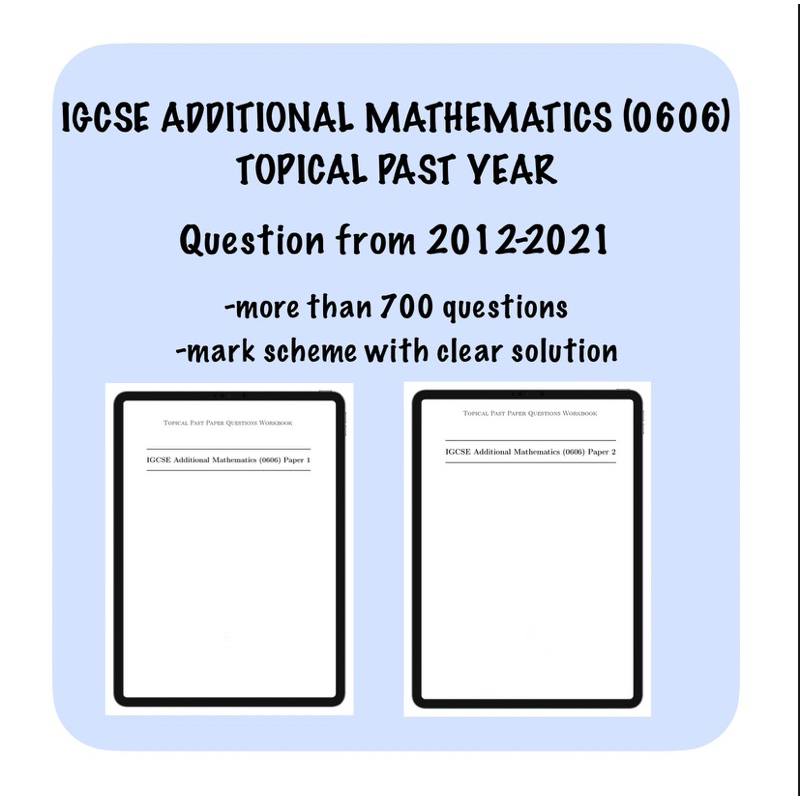 [PDF] IGCSE Add Math Topical Past Year 0606 | Shopee Malaysia
