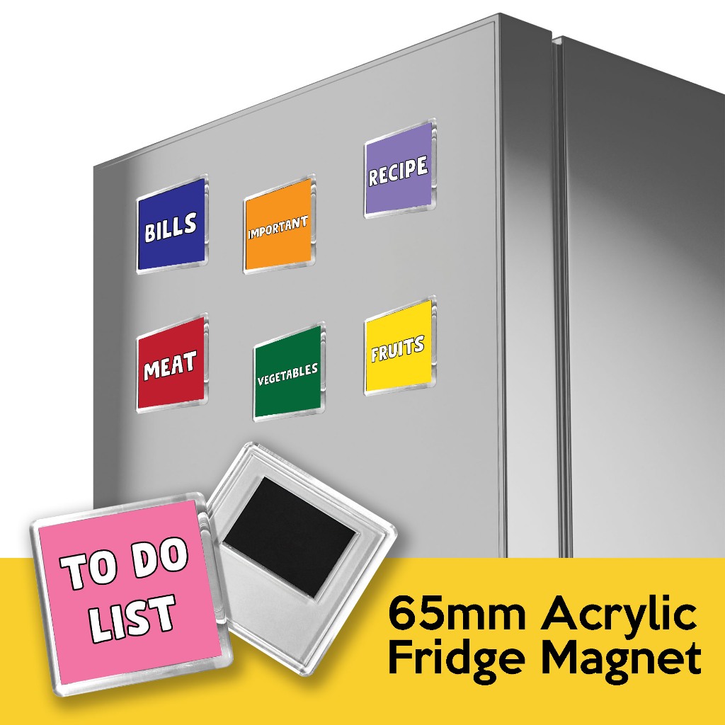 Square Fridge Magnet Kitchen Reminder Dapur 65mm Design (AFM001-AFM010 ...