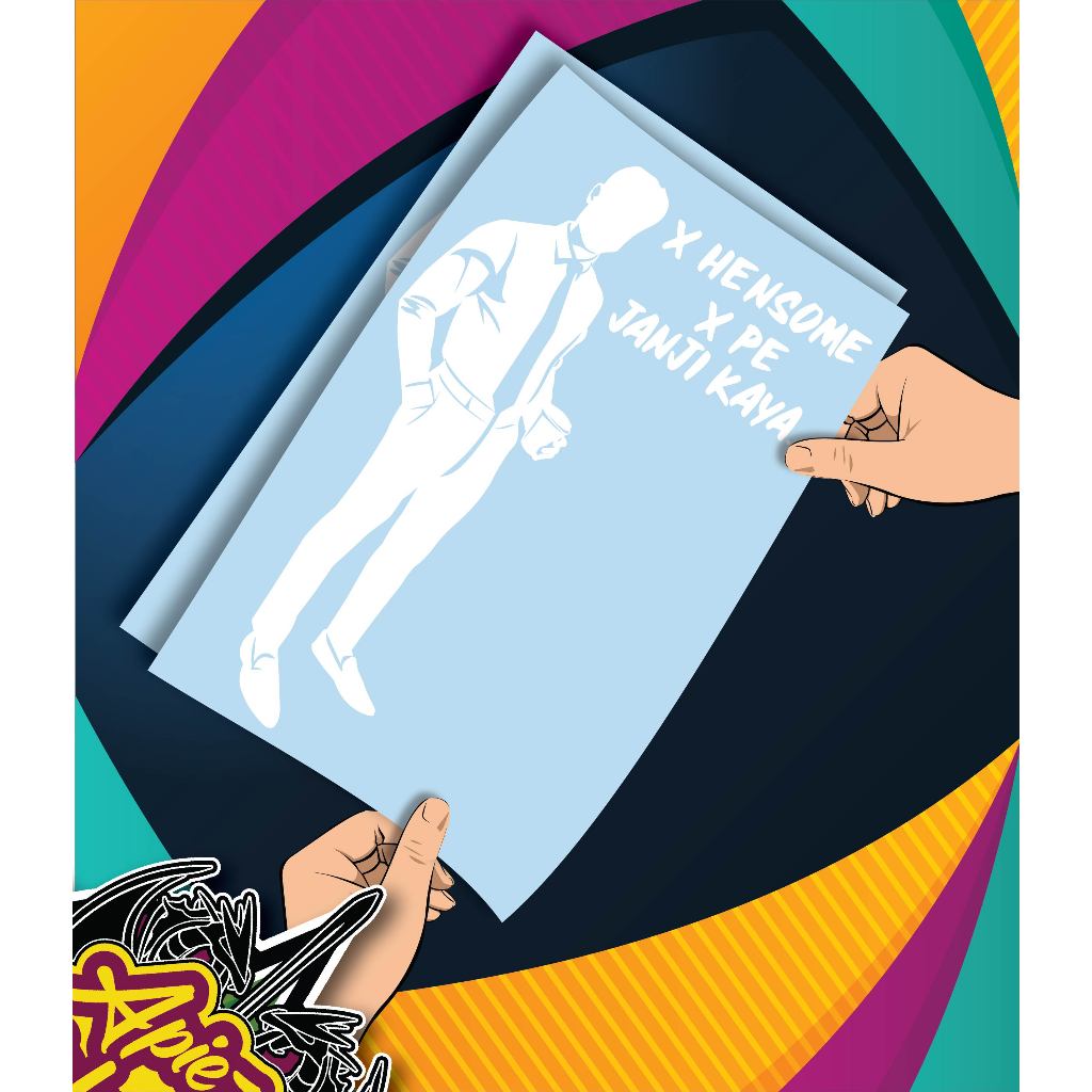 Sticker Tak Hensem X pe Janji Kaya / Sticker Kenderaan / Sticker Kereta ...