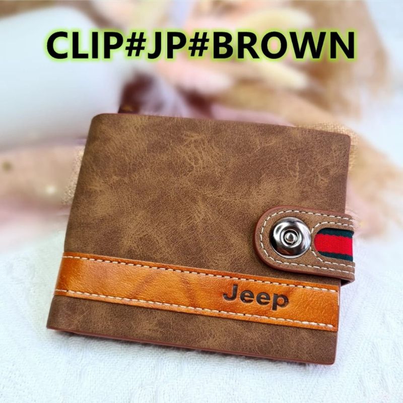 jeep, Timberland magnetic Button style wallet best💯 leather | Shopee ...