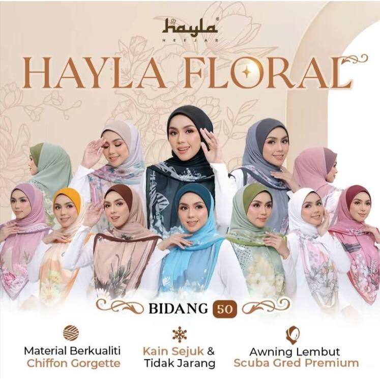Promosi! Tudung Raya 2024 Hayla Heejab Tudung Instant Bawal Tudung ...
