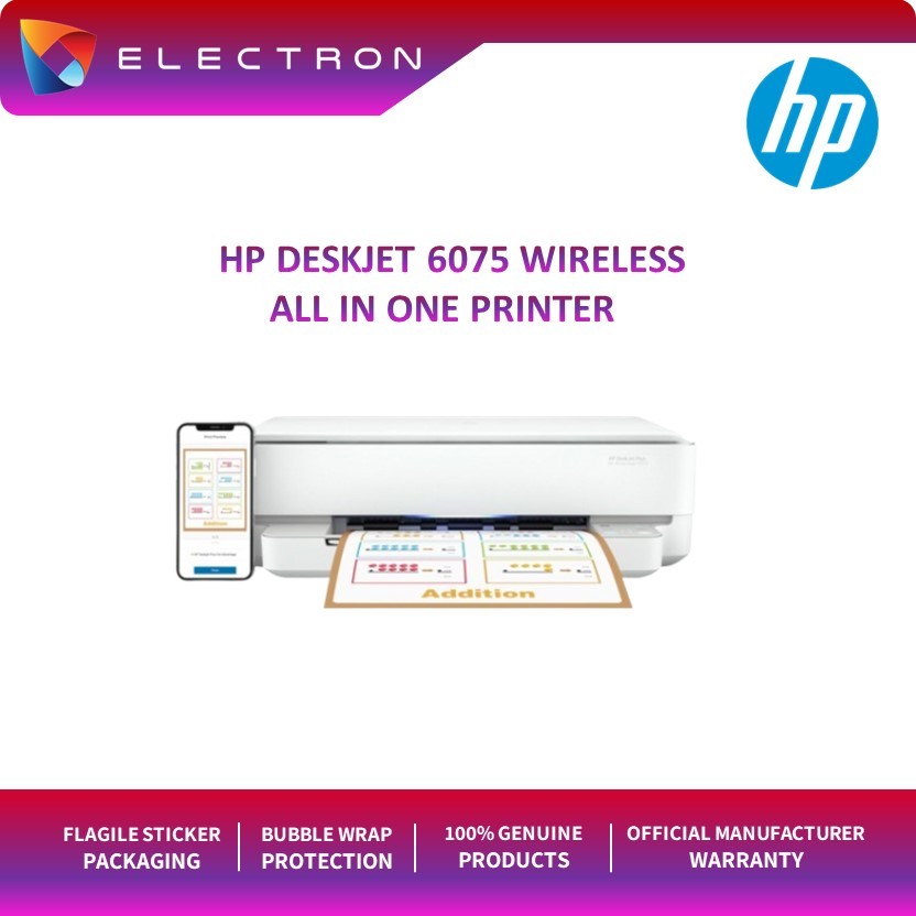 HP DeskJet Plus Ink Advantage 6075 All-in-One Printer | Shopee Malaysia