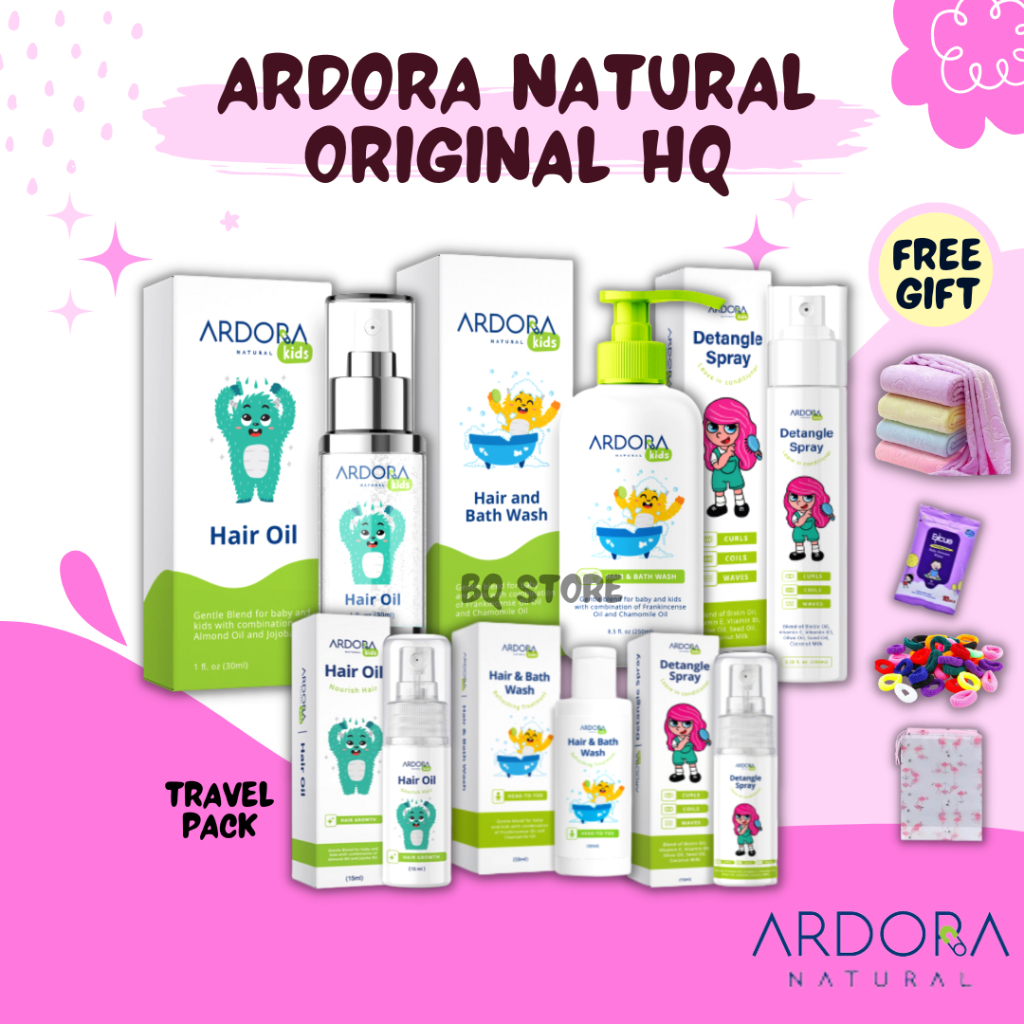 ARDORA HAIR OIL | ARDORA BATH WASH | SERUM LEBAT RAMBUT BABY | MINYAK RAMBUT BABY | BABY HAIR ...