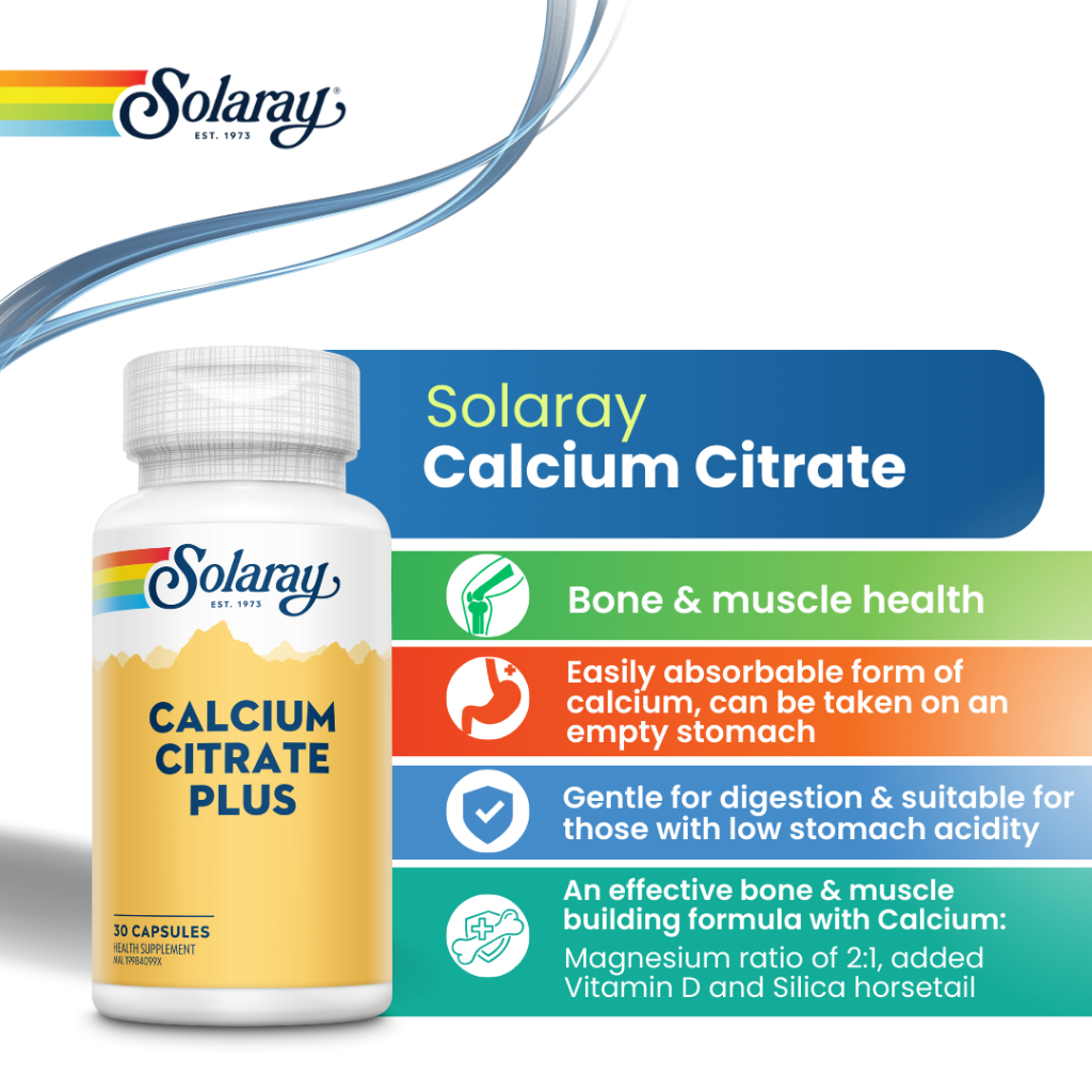 Solaray Calcium Citrate Plus Supporting Bones & Muscle Health | Shopee ...