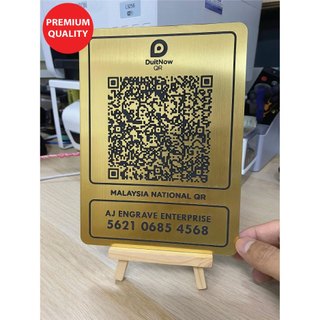 Engrave QR CODE + STAND / MAE PAY SCAN / QR PAY /QR KOD Ewallet ...