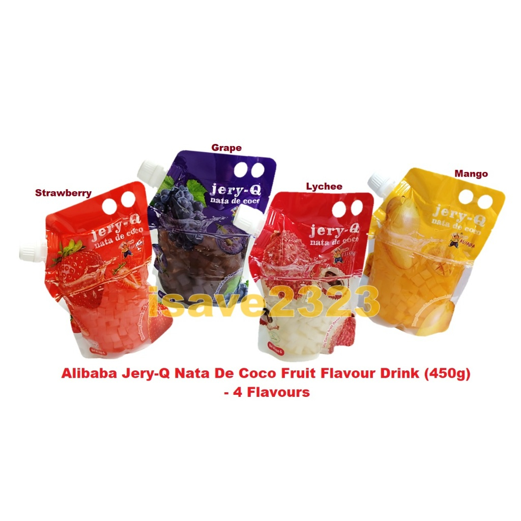 [HALAL] Alibaba Jery-Q Nata De Coco Fruit Flavored Drink (450g) - Grape ...