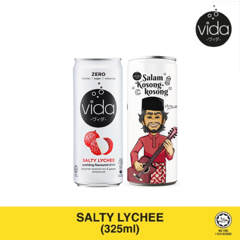 VIDA Zero Sparkling 325ml - Salty Lychee/ Minty Lime/ Original Citrus ...