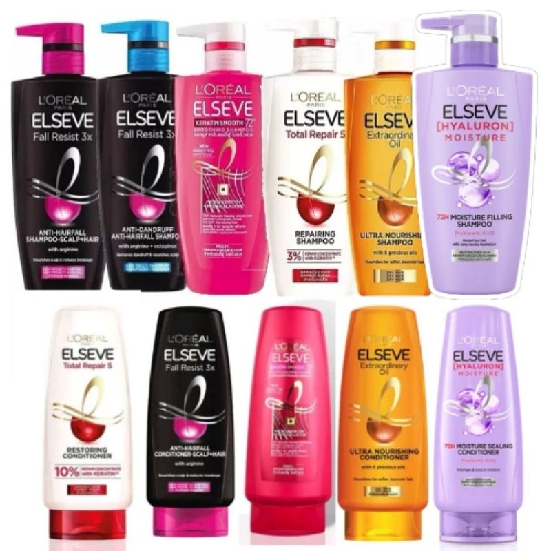 Loreal Paris Elseve Hair Shampoo 620ml/Conditioner 265ml | Shopee Malaysia