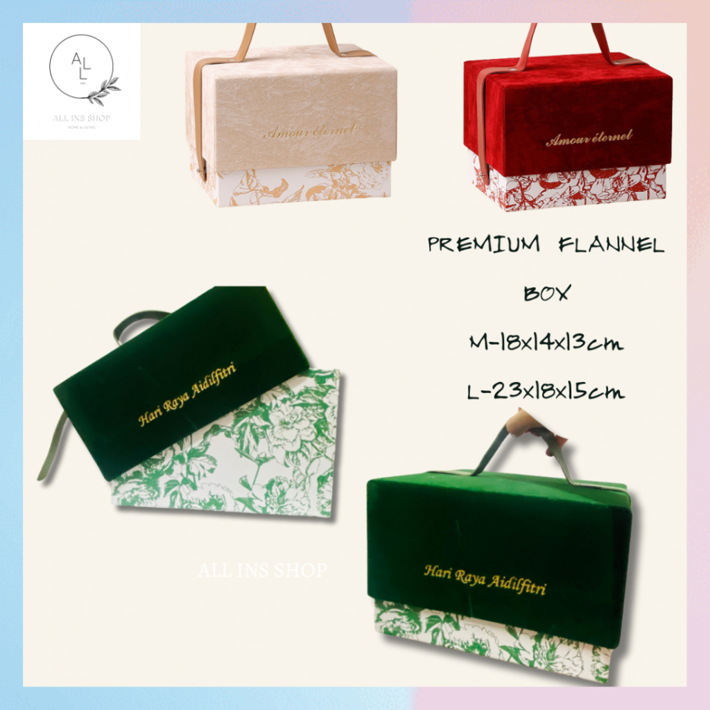 ALL INS SHOP-PREMUIM FLANNEL GIFT BOX DOORGIFT HANTARAN BOX KOTAK MURAH ...