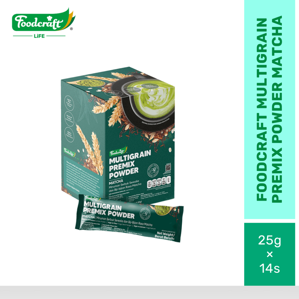 Foodcraft Multigrain Premix 350g (25gx14s) - Matcha | Shopee Malaysia