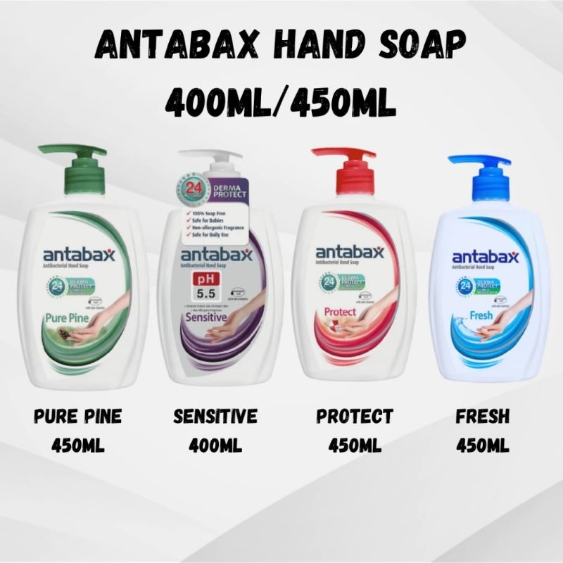Antabax Antibacterial Hand Soap 400ml / 450ml (1's) | Shopee Malaysia
