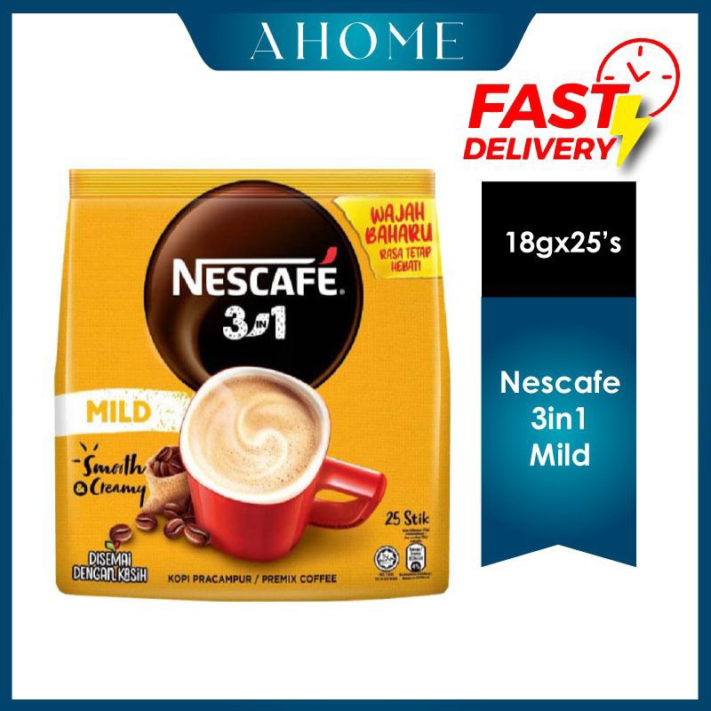 Nestle Nescafe 3in1 Mild Flavour (18gx25's) | Shopee Malaysia