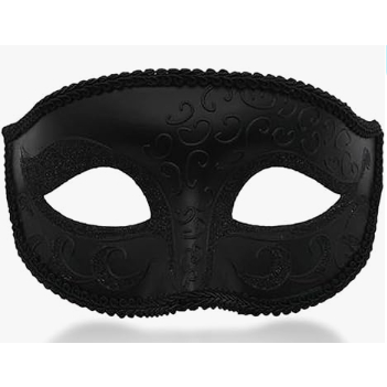 MSIA Ready Stock/ Black Vintage Party Mask Halloween Men Masquerade ...