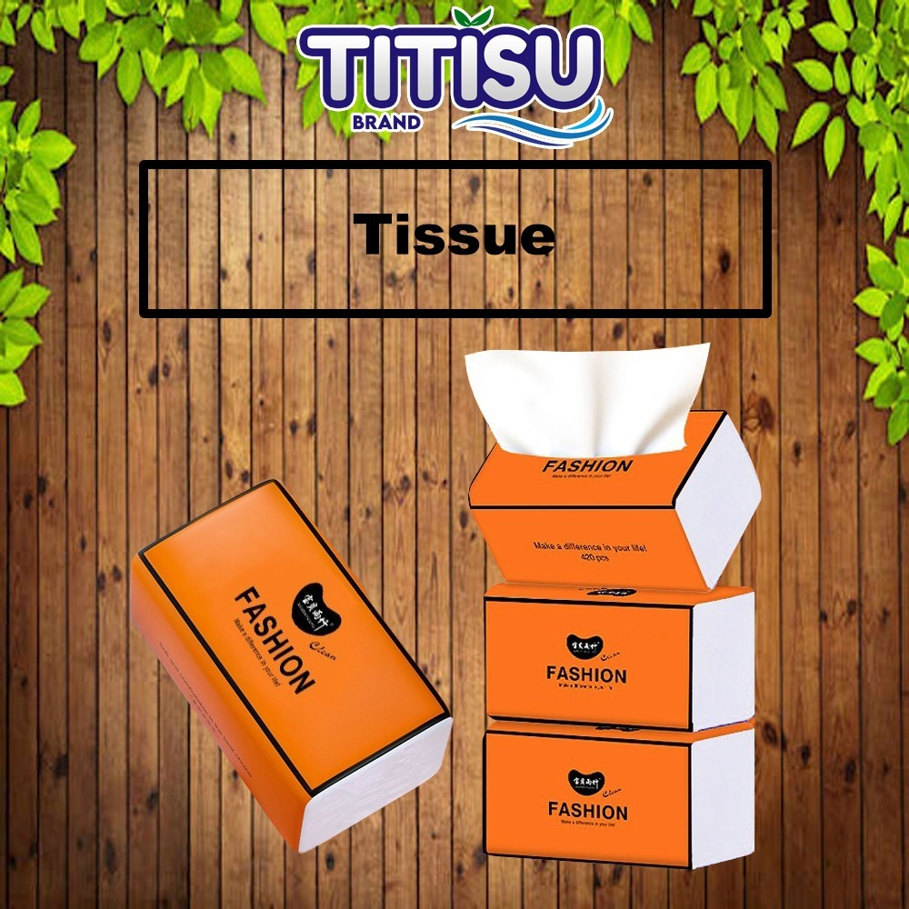 🧻 [420pcs] Fashion Orange Tissue Paper Soft & Gentle Facial Tissue ...