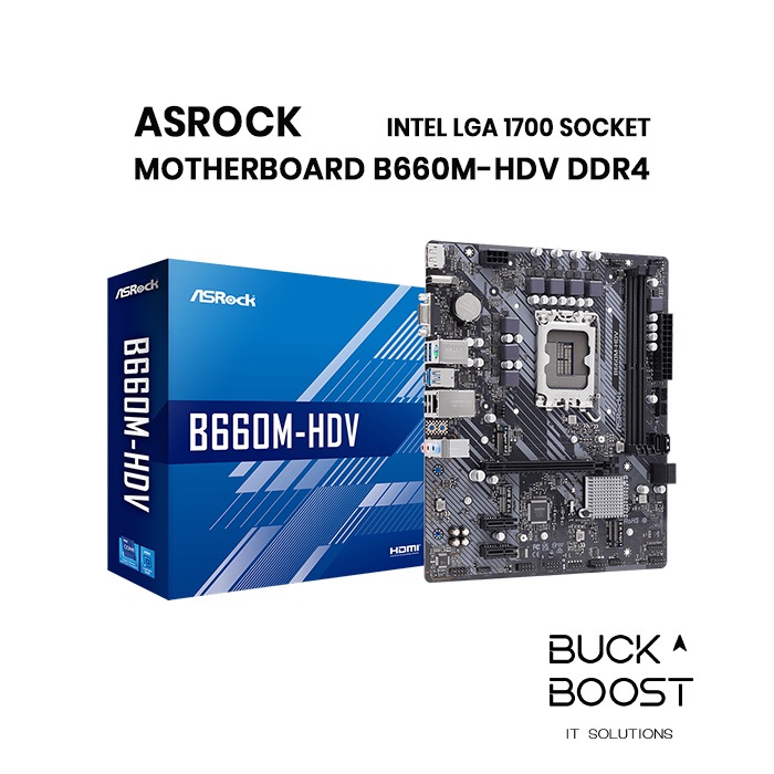 ASROCK B660M-HDV DDR4 MICRO ATX (mATX) INTEL LGA 1700 MOTHERBOARD ...