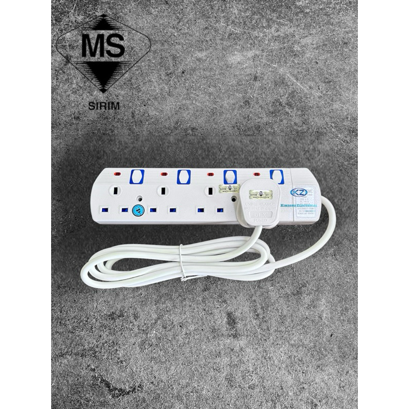 Extension Wire With 5Gang 2Meter/4Gang 2Meter SIRIM | Shopee Malaysia