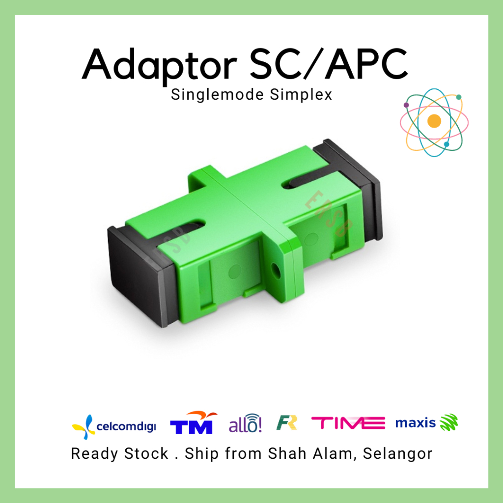 Adaptor SC/APC Singlemode Simplex SX Optical Fiber; Adapter | Shopee Malaysia