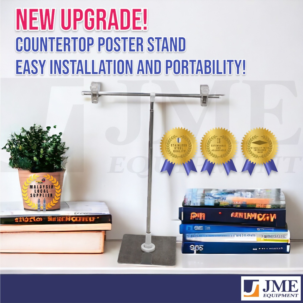 JME Ready Stock Countertop Poster Stand Table T-Stand Promotion Stand ...