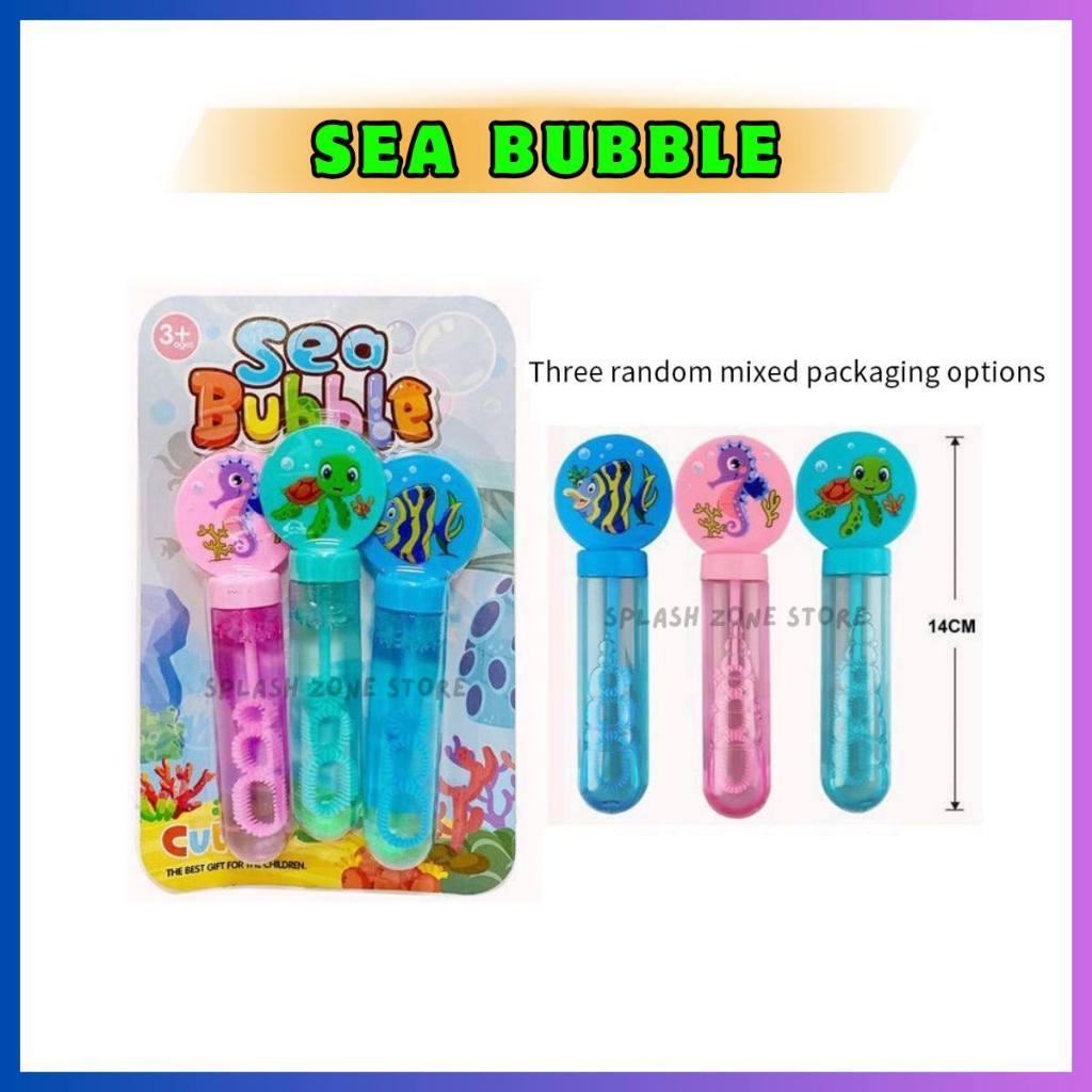 3 in 1 Pack Jimat Children's Blow Bubble Stick For Outdoor Party Water ...