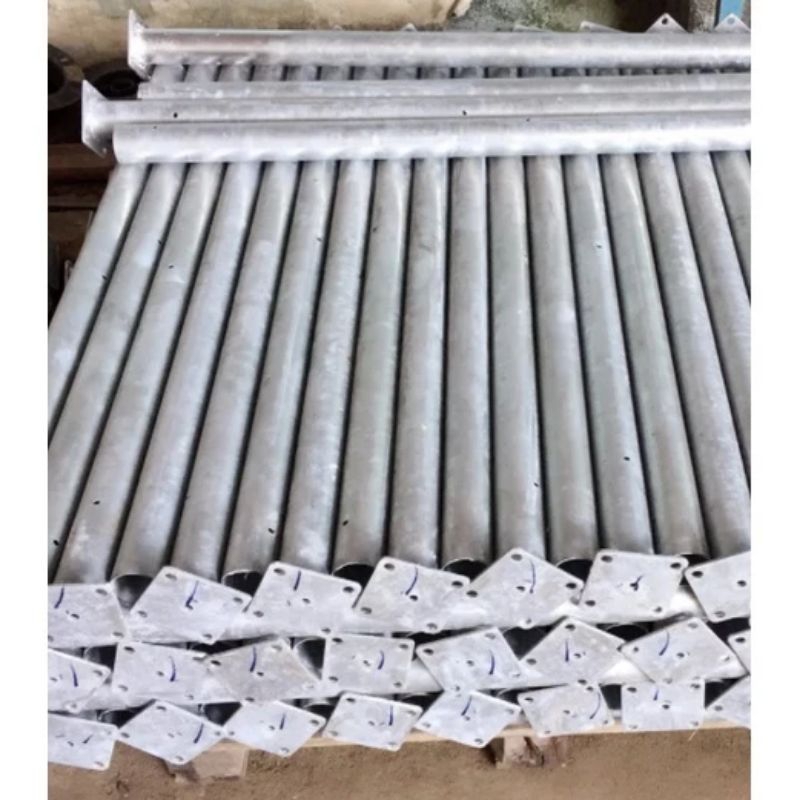 Round Post Pole With Base Plate / Fencing Tiang | Shopee Malaysia