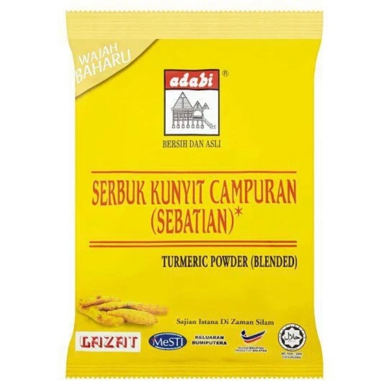 Halal*Adabi Serbuk Kunyit Campuran(Sebatian)/Turmeric Powder*100g/250g ...