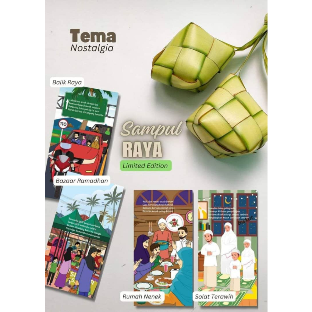 Sampul Raya Ekslusif (TEMA RAYA DULU-DULU) Viral Design Raya 2024 by ...