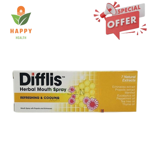 [ Exp 3/2026 ] DIFFLIS HERBAL MOUTH SPRAY 15ML - For Relief of Cough ...