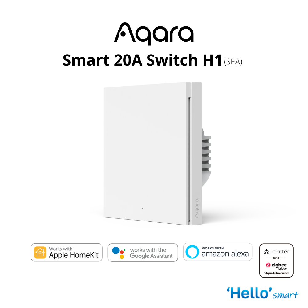 【Global Ver】Aqara Smart 20A Switch H1 | HighPower Control | NeutralRequired | Google, Alexa ...