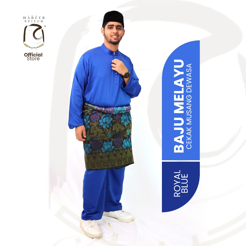 BAJU MELAYU/RAYA CEKAK MUSANG: HABEEB STITCH (PLUS SIZE) | Shopee Malaysia